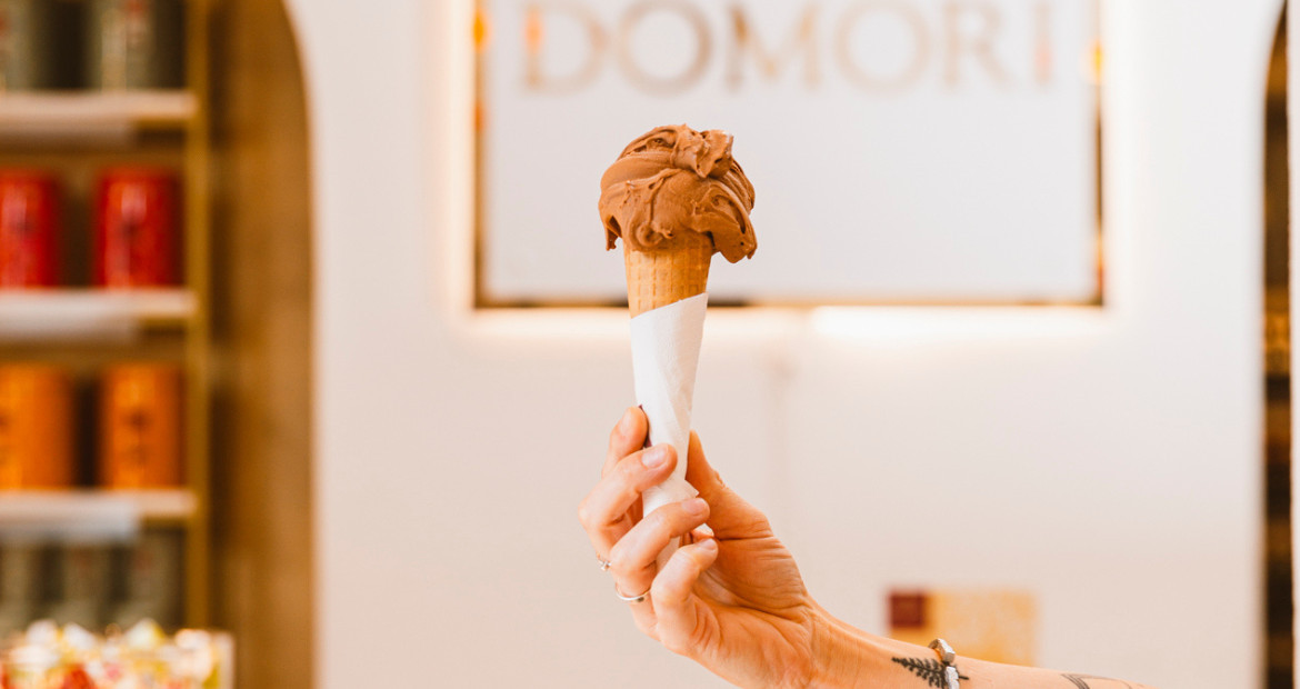 Scopri il gelato al cioccolato Domori nel negozio di Torino - Domori